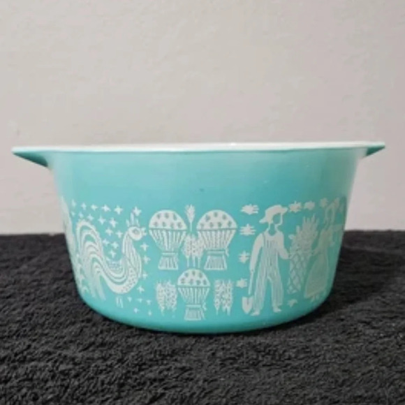 Pyrex | Dining | Vintage Pyrex Turquoise Blue Amish Butterprint 2 2 Qt ...